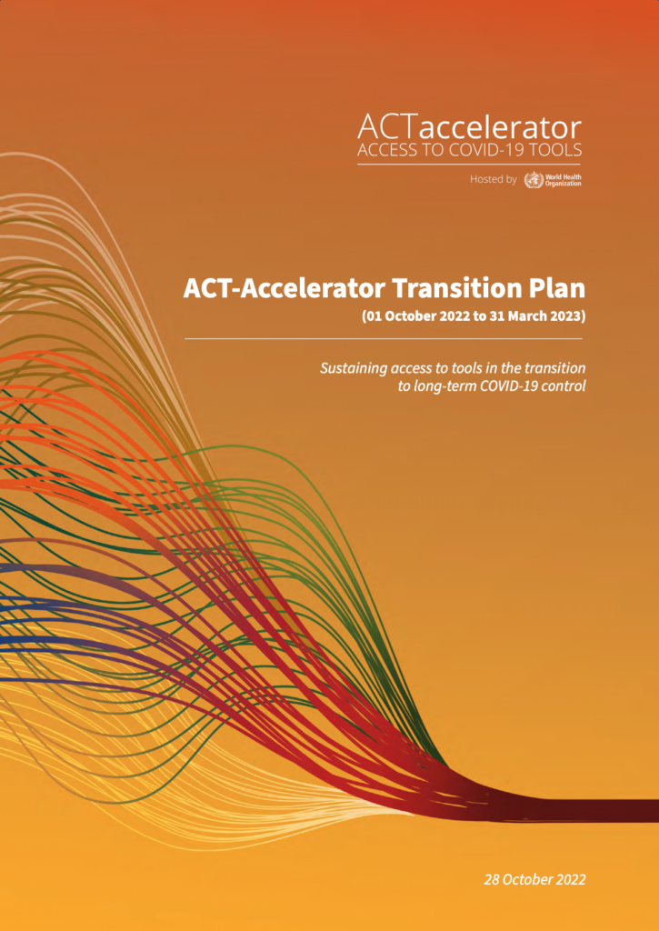 Dx Knowledge Hub - ACT-Accelerator Transition Plan (1 Oct 2022 to 31 ...